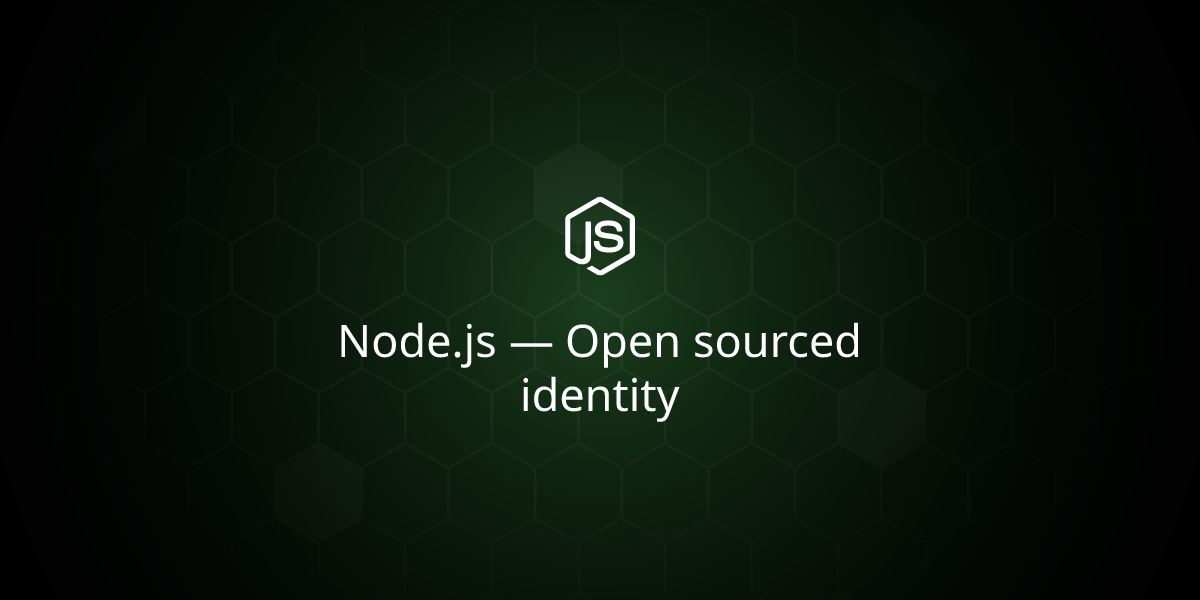 Node.js — Open sourced identity
